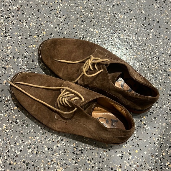 1901 | Shoes | 91 Brown Suede Leather Mens Oxford Shoes | Poshmark